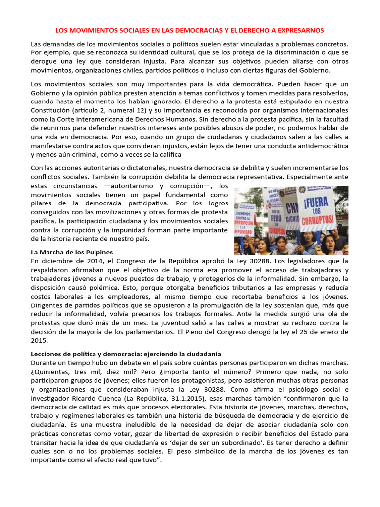 Plan Lector 4 Semana 5 Grado | PDF | Democracia | Ideologías políticas