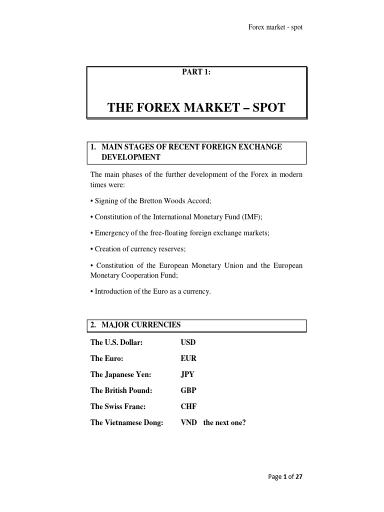 P1. Forex Market - Spot | PDF