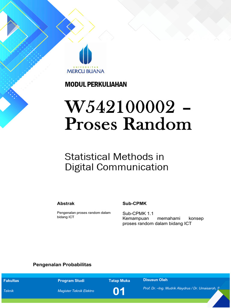 Modul Proses Random TM 01 2021-2022 | PDF | Metode & Bahan Ajar