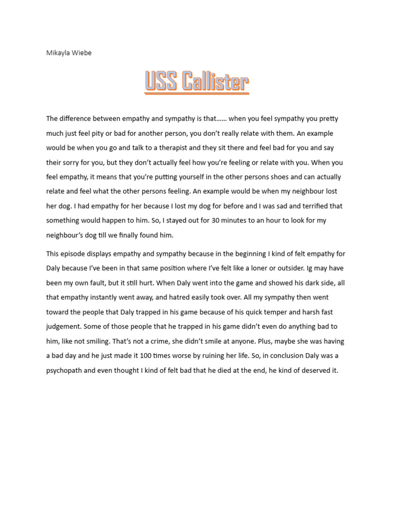 Uss Calister | PDF