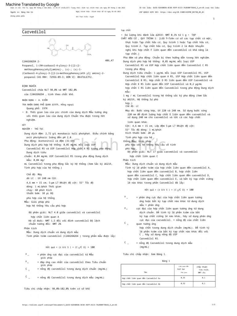 Carvedilol | PDF