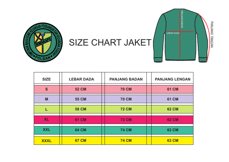 Ukuran Jaket: Panduan Lengkap | PDF | Gaya Hidup