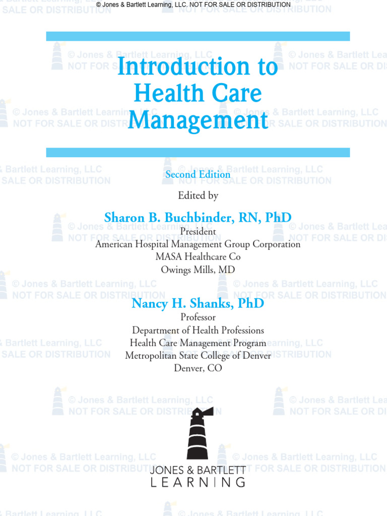 Libro Introduction To Health Care Management Buchbinder Shanks | PDF ...