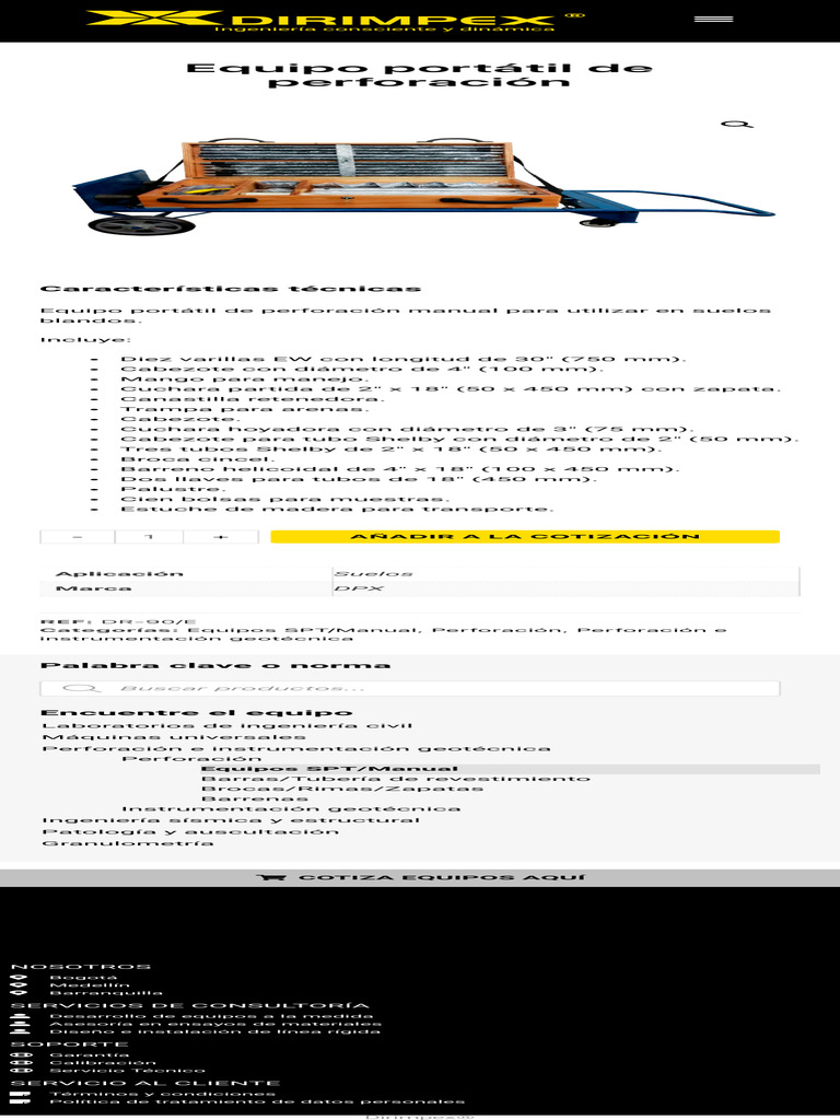 Equipo Portátil de Perforación Dirimpex | PDF