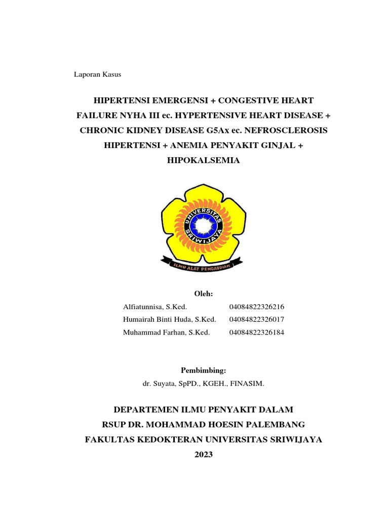 CKD + HT Emergency | PDF