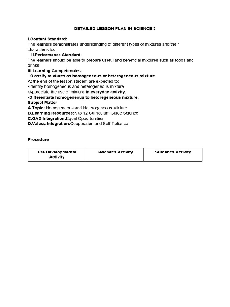 Science DLP | PDF | Mixture | Chemistry