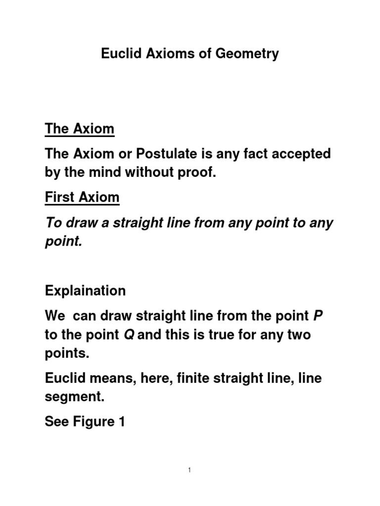 7 Euclid Axioms | PDF