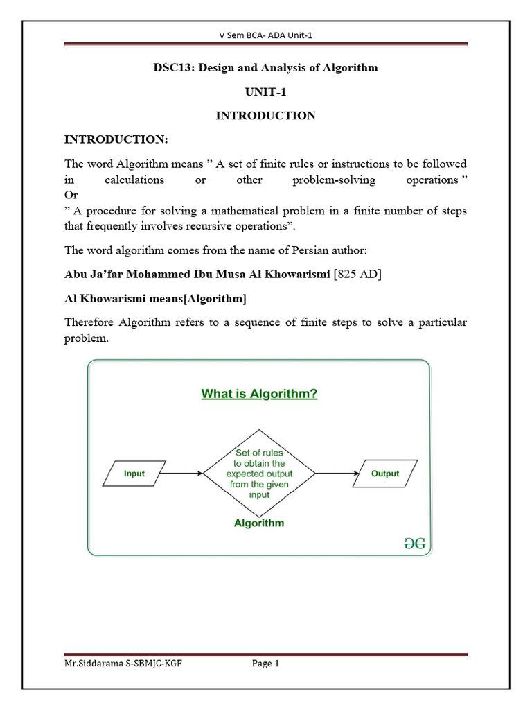 ADA Notes-NEP 2023-1 | PDF | Algorithms | Theoretical Computer Science ADA Notes-NEP 2023-1 | PDF | Algorithms | Theoretical Computer Science
