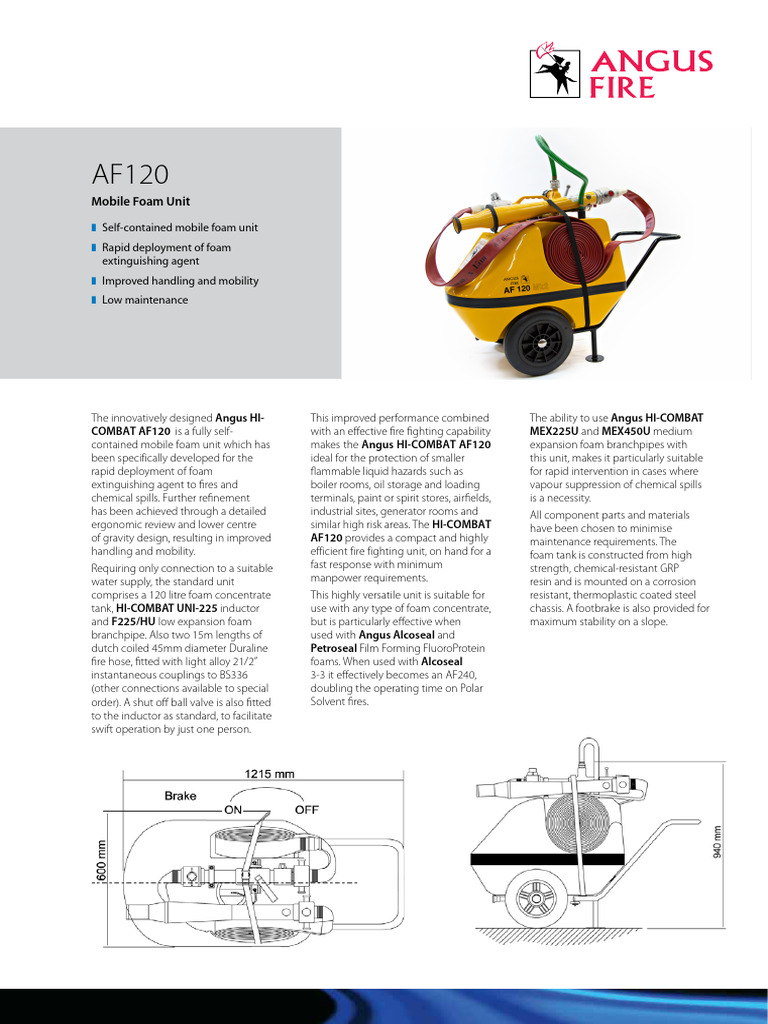 0113 Movil Espuma Angus Hi-Combat Af120 PDF | PDF | Inductor | Fiberglass