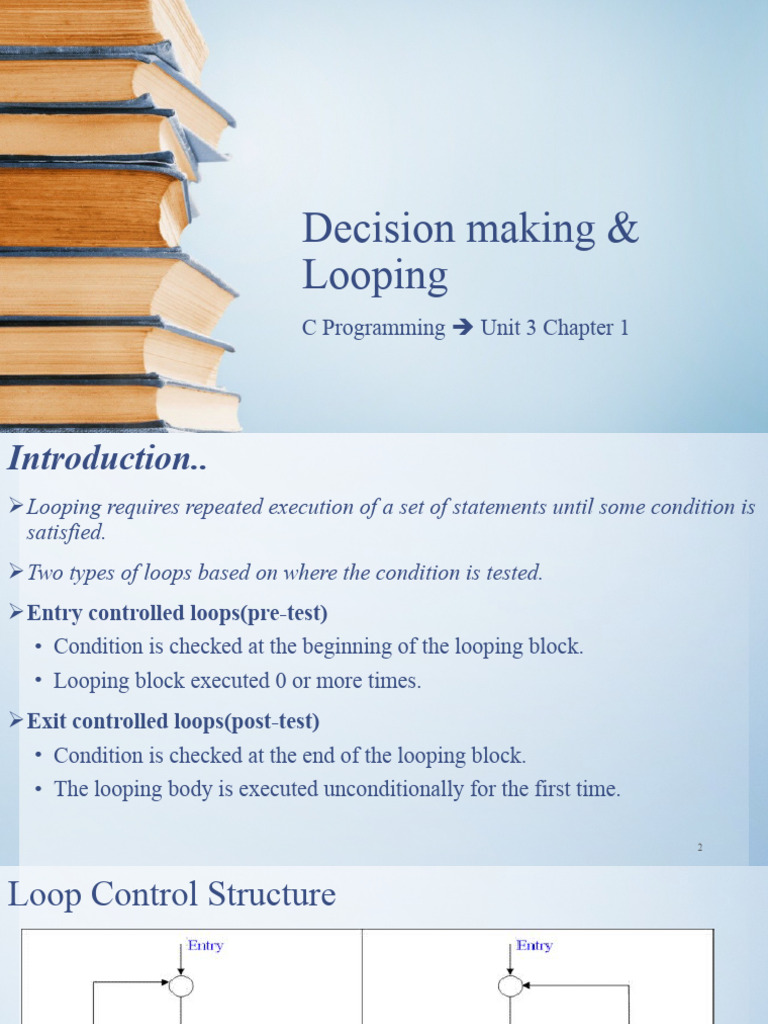 Unit 3 - CH 1.decision Making and Looping | PDF | Control Flow ... Unit 3 - CH 1.decision Making and Looping | PDF | Control Flow ...