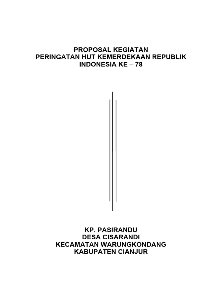 Proposal Kegiatan HUT RI ke-78 | PDF | Memasak, Makanan, & Anggur