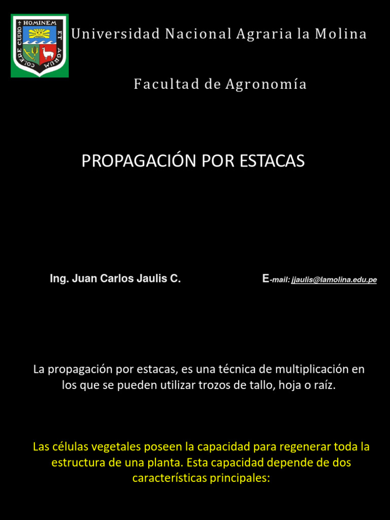 Propagación 2021-I P. Estacas | PDF | Raíz | Tallo de la planta