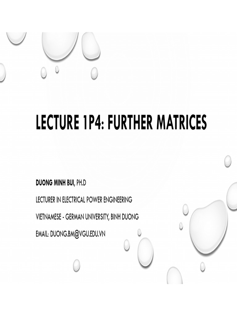Lecture 1P4-Further Matrices (Class 3) - B&W | PDF | Matrix ... Lecture 1P4-Further Matrices (Class 3) - B&W | PDF | Matrix ...