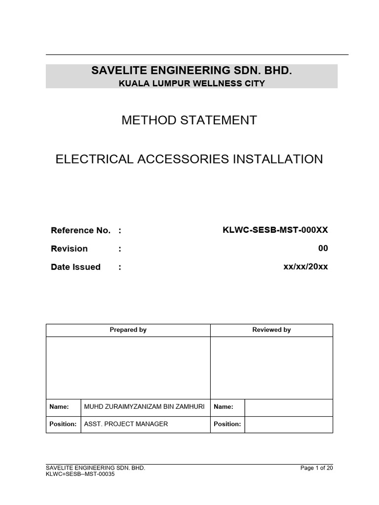 MST - Electrical Accessories Installation | PDF | Electrical Connector ...