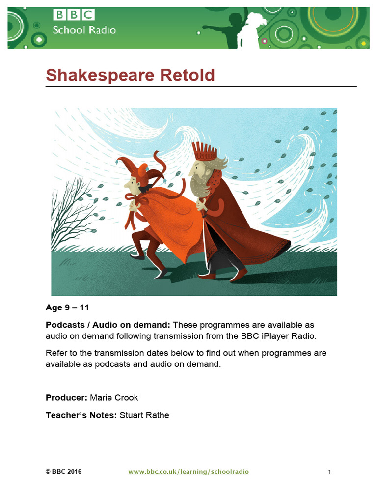 Shakespeare Retold Notes | PDF | Macbeth | King Lear