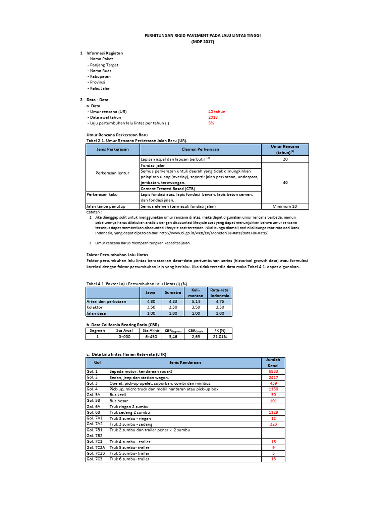 MDP 2017 - Rigid Pavement | PDF
