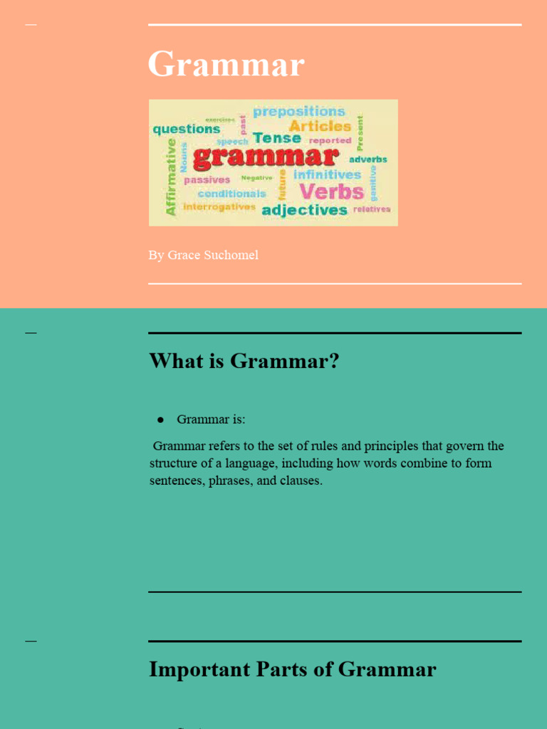 Grammar Mini Lesson | PDF