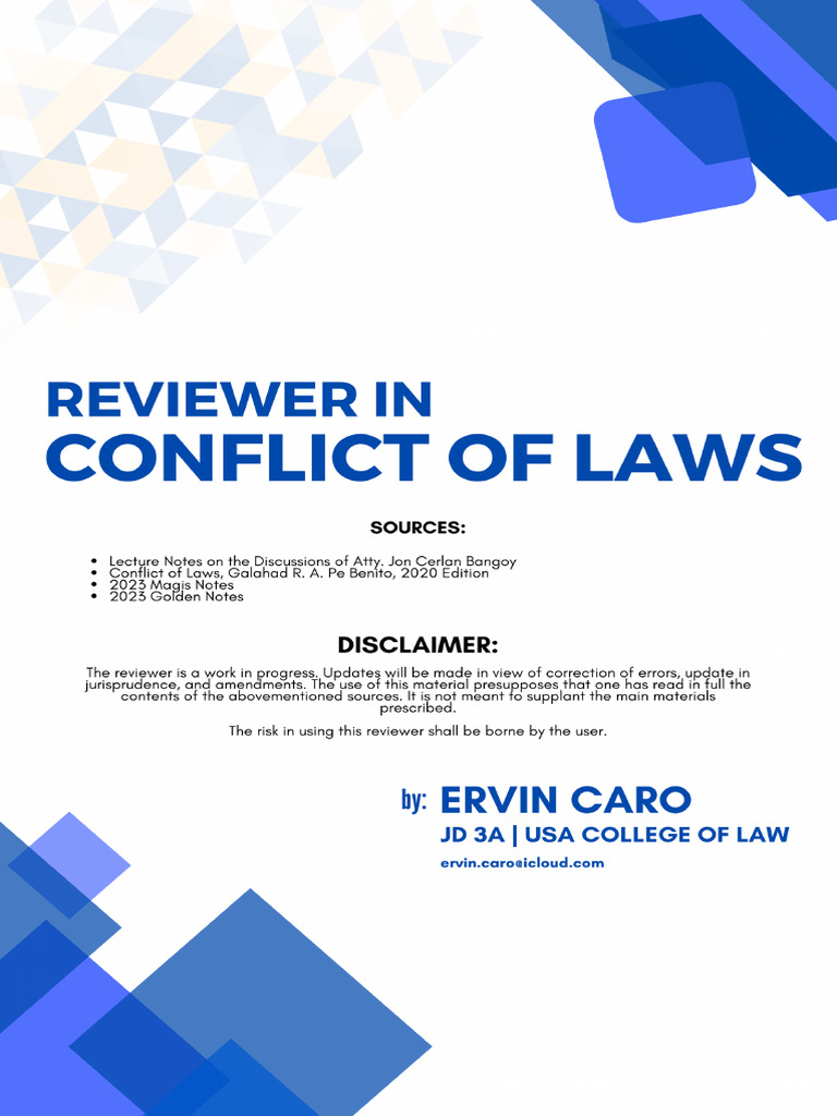 Understanding Conflict of Laws | PDF | Choice Of Law | International Law