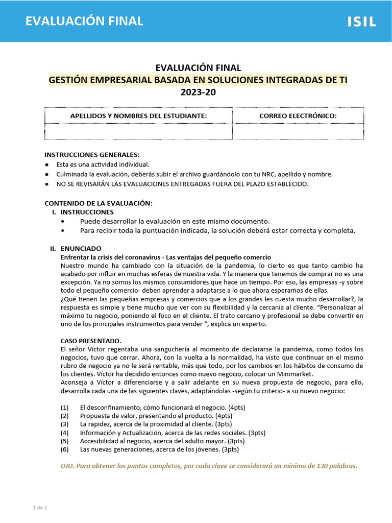 Gestión ExFinal | PDF | Cliente | Economias