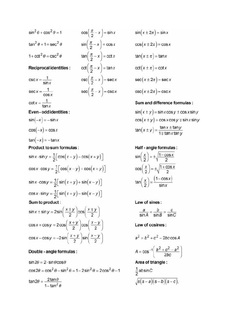 Trigo Identities | PDF