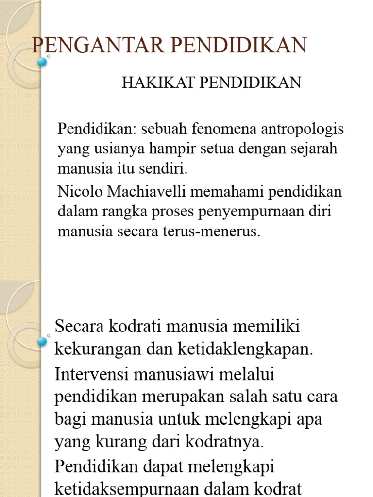 Pengantar Pendidikan Pdf