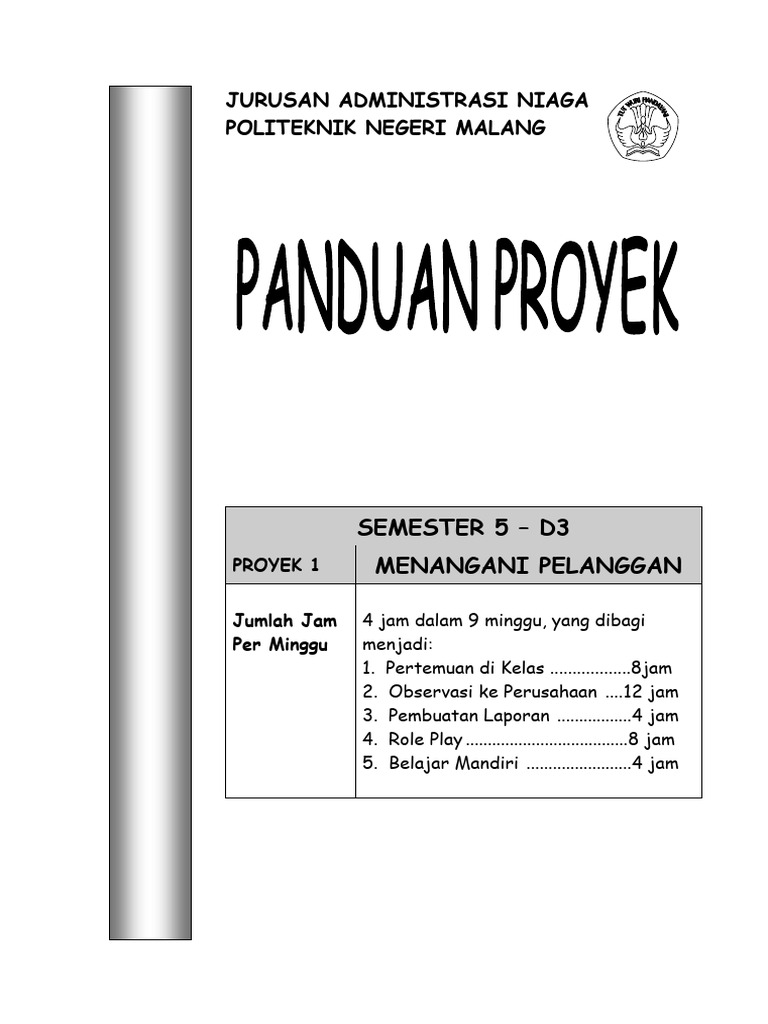 Panduan Proyek Semester 5 (D3) - 2021 Menangani Pelanggan | PDF Panduan Proyek Semester 5 (D3) - 2021 Menangani Pelanggan | PDF