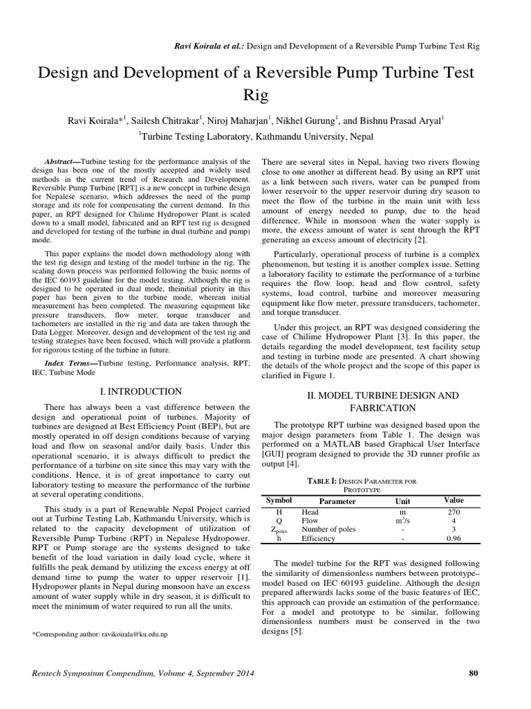 Design and Development of A Reversible P | PDF | Flow Measurement | Pump