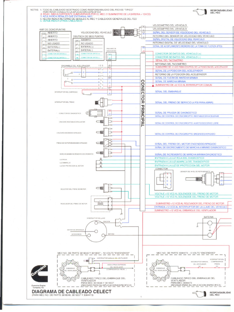 Diagrama de Cummins n14 Celect | PDF | Acelerador | Ingeniería mecánica