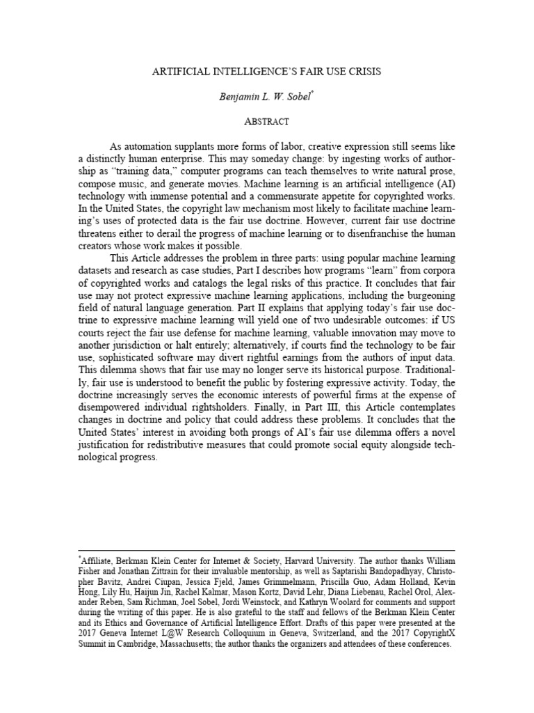 SSRN Id3032076 | PDF | Fair Use | Google Books