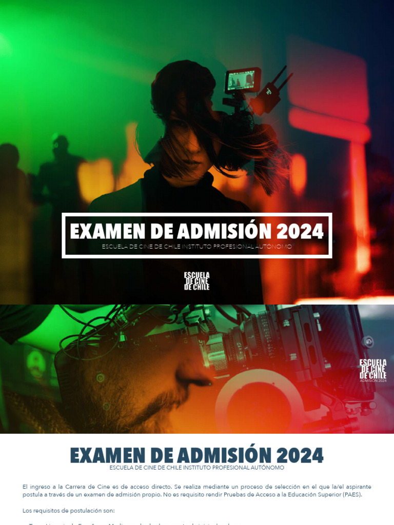 Dossier Examen de Admision 2024 | PDF | Educación más alta