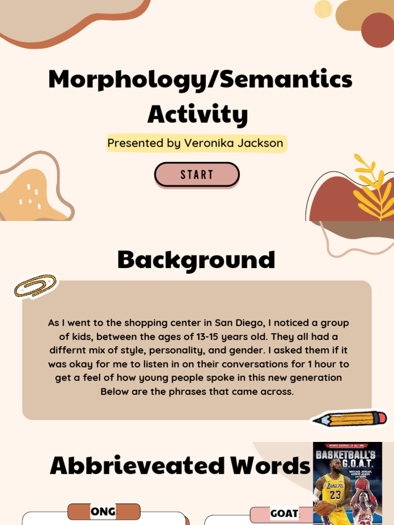 Morphologysemantics Activity | PDF