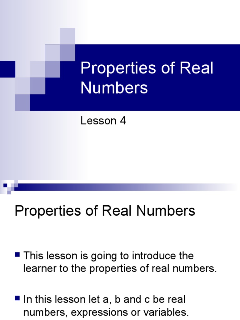 Understanding Real Number Properties | PDF