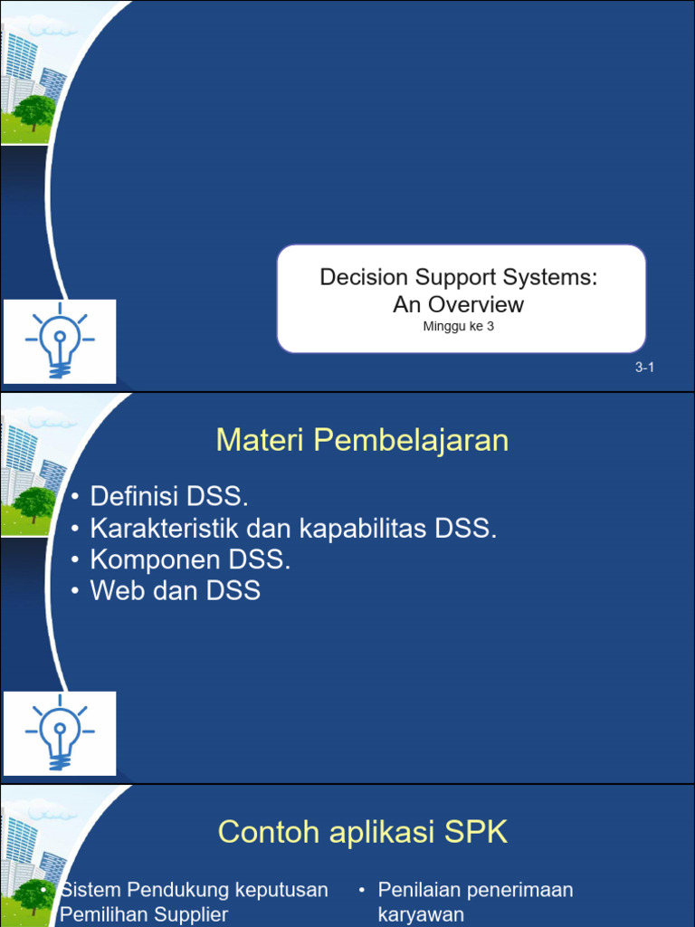 Minggu Ke 3 SPK An Overview | PDF | Databases | Decision Support System