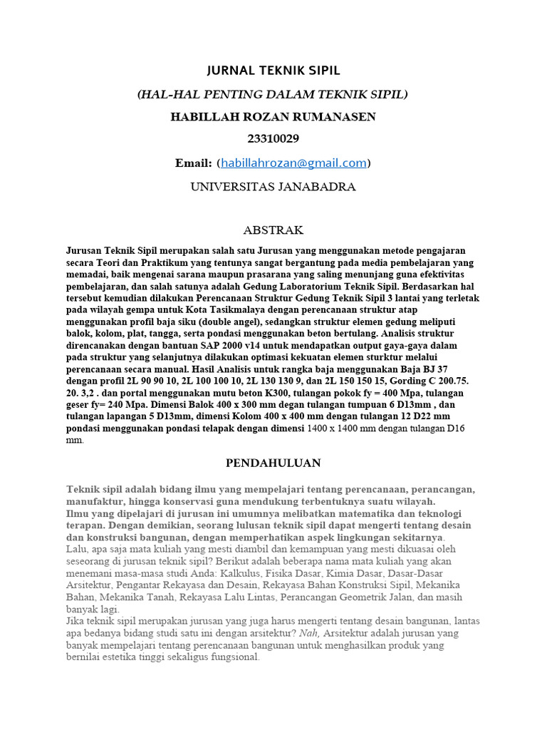 Perbedaan Teknik Sipil dan Manajemen Konstruksi | PDF