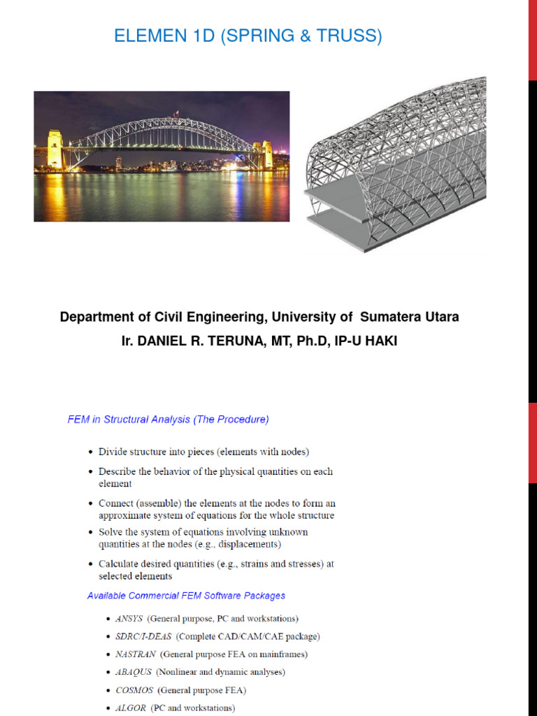 CHAPTER 2 ELEMEN 1D (Spring & Truss) PART1 | PDF