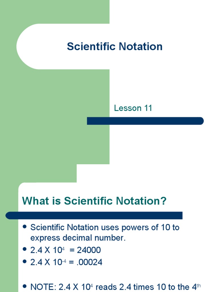 Understanding Scientific Notation | PDF | Exponentiation | Notation