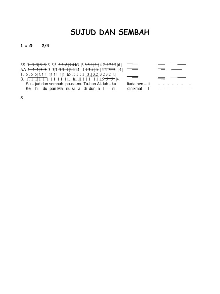 Lagu Sujud Dan Sembah | PDF