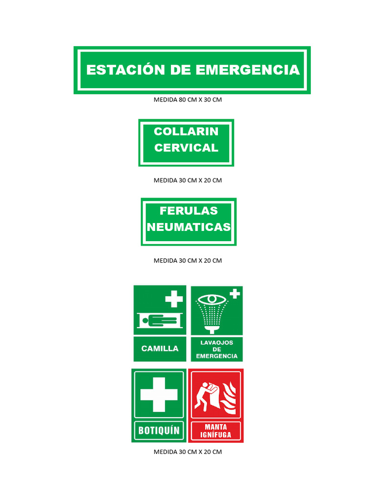 MEDIDAS DE SEÑALETICAS | PDF