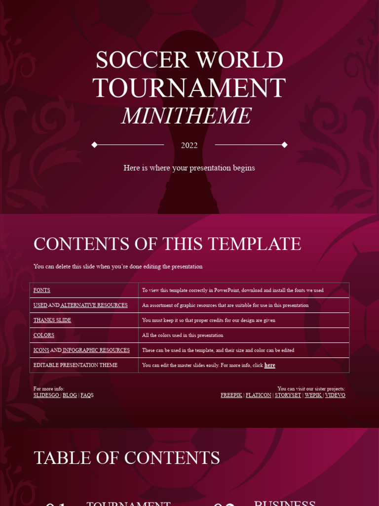 Soccer World Tournament Minitheme by Slidesgo | PDF | Planets | Mercury ...