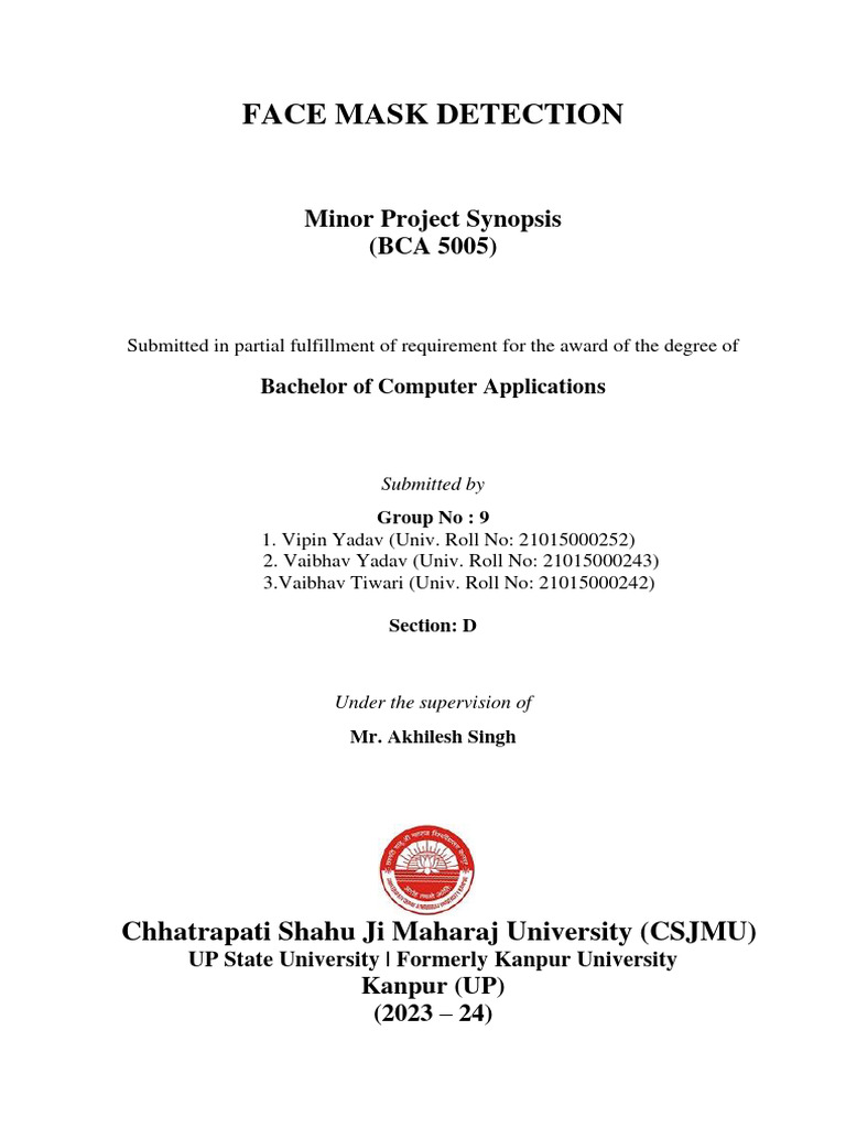 BCA 5005 Minor Project - Synopsis 1 | PDF | Graphics Processing Unit | Deep Learning