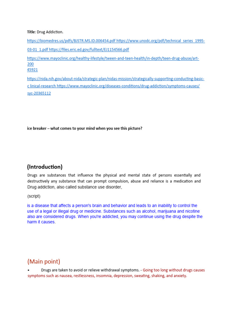 Drug ADDICTION NI YAN | PDF | Substance Abuse | Substance Use Disorder