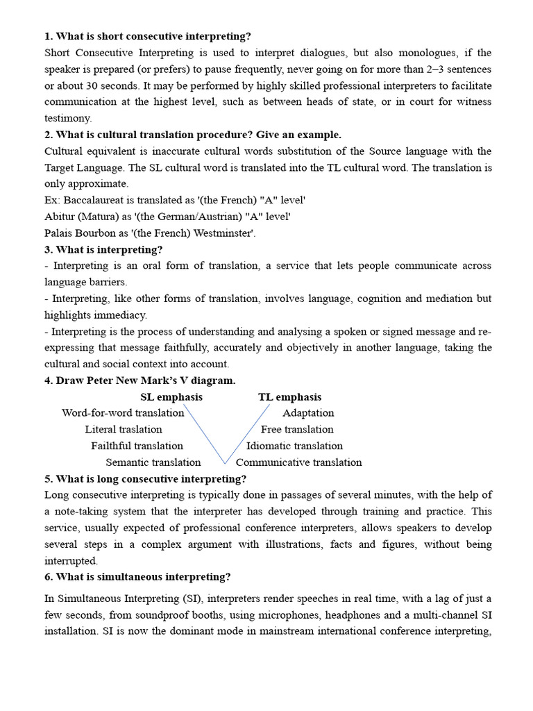 Final Revision - Theory of Translation | PDF | Translations | Language ...