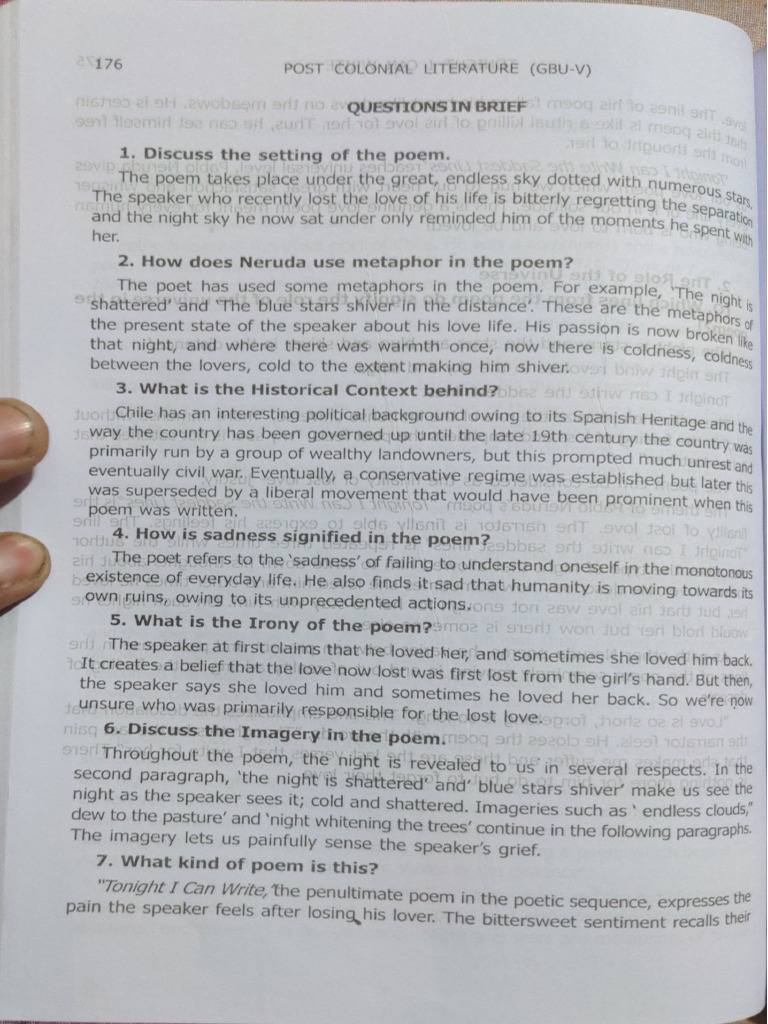 Tonight I Can Write The Saddest Lines | PDF