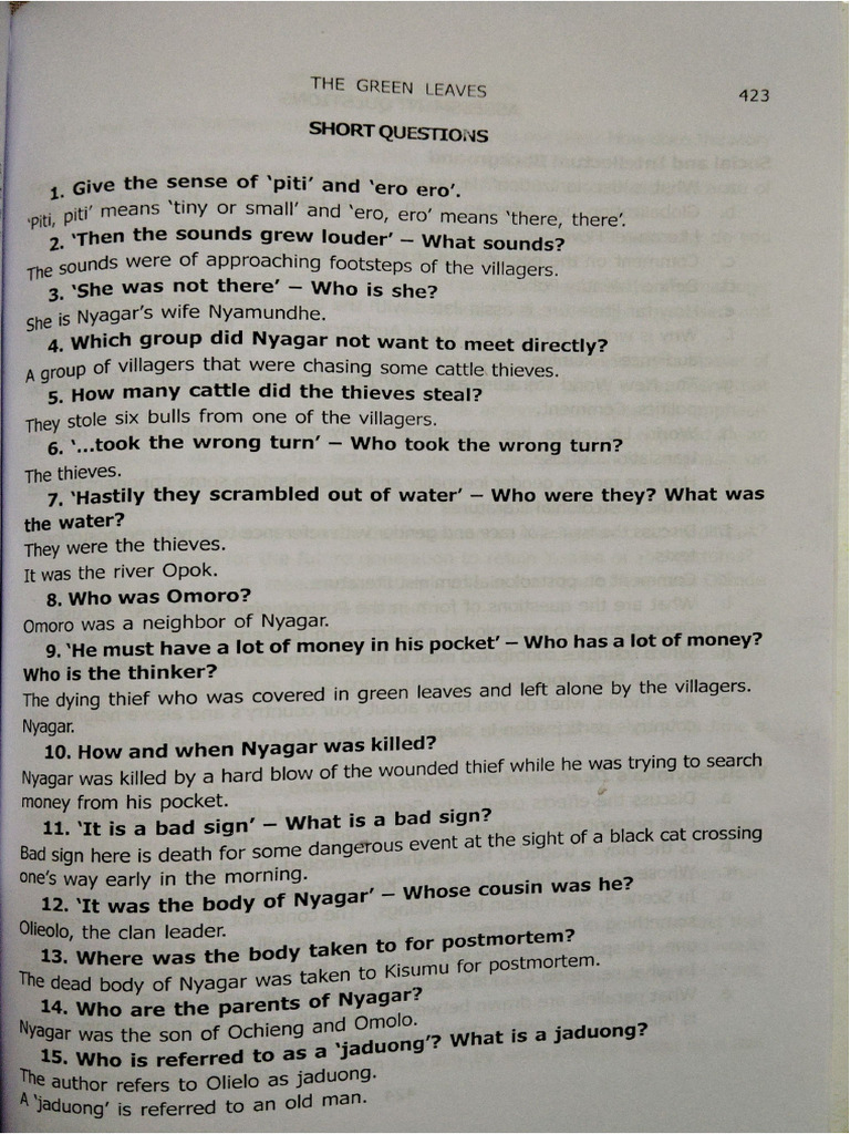 The Green Leaves | PDF