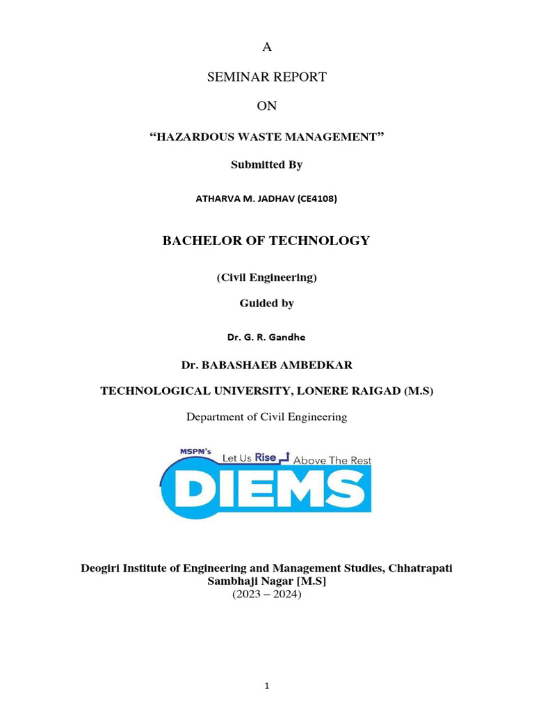 Hazardous Waste Management | Download Free PDF | Waste | Hazardous Waste