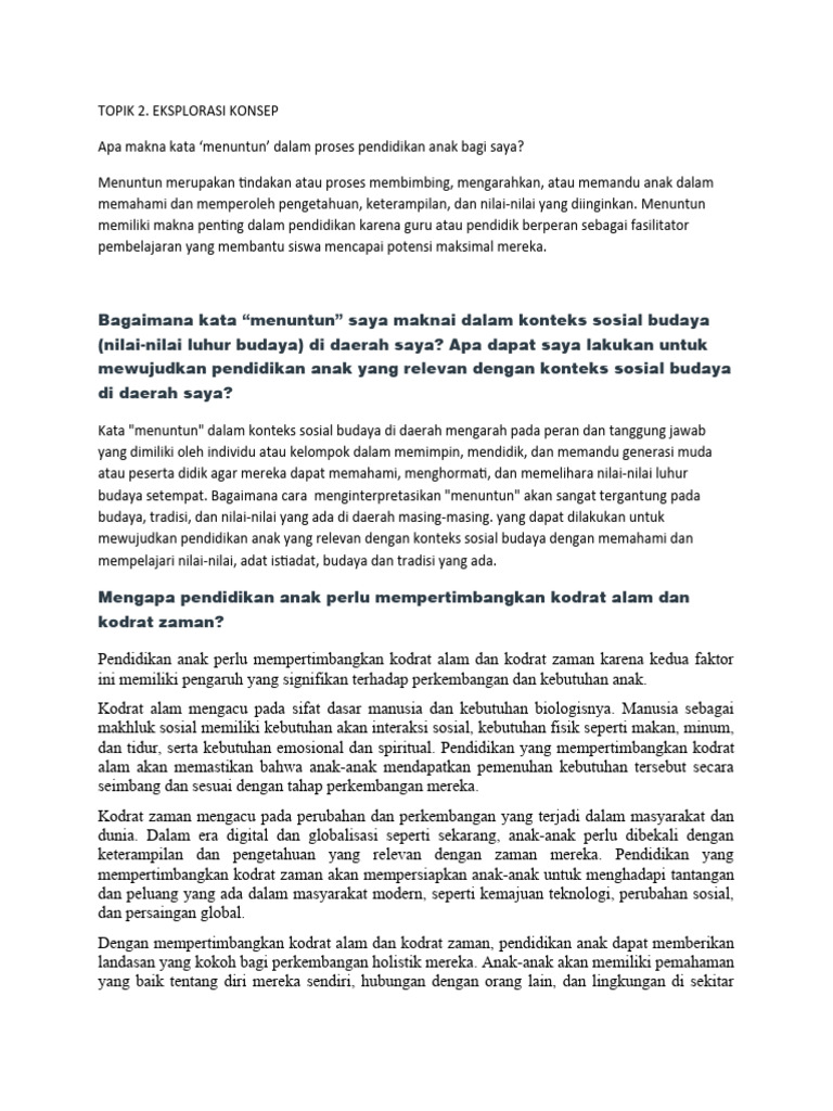 Topik 2 Eksplorasi Konsep | PDF
