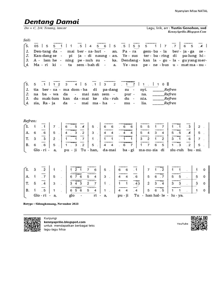 Natal - Dentang Damai | PDF