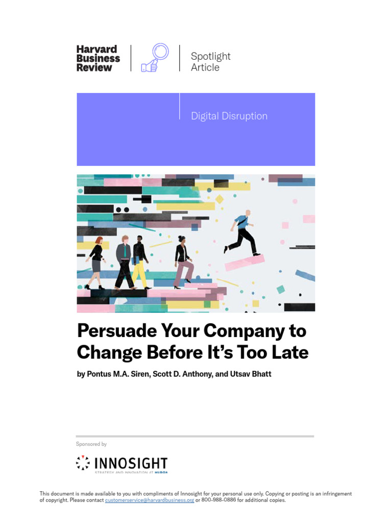 Innosight_Persuade_Your_Company_to_Change | PDF | Disruptive Innovation ...