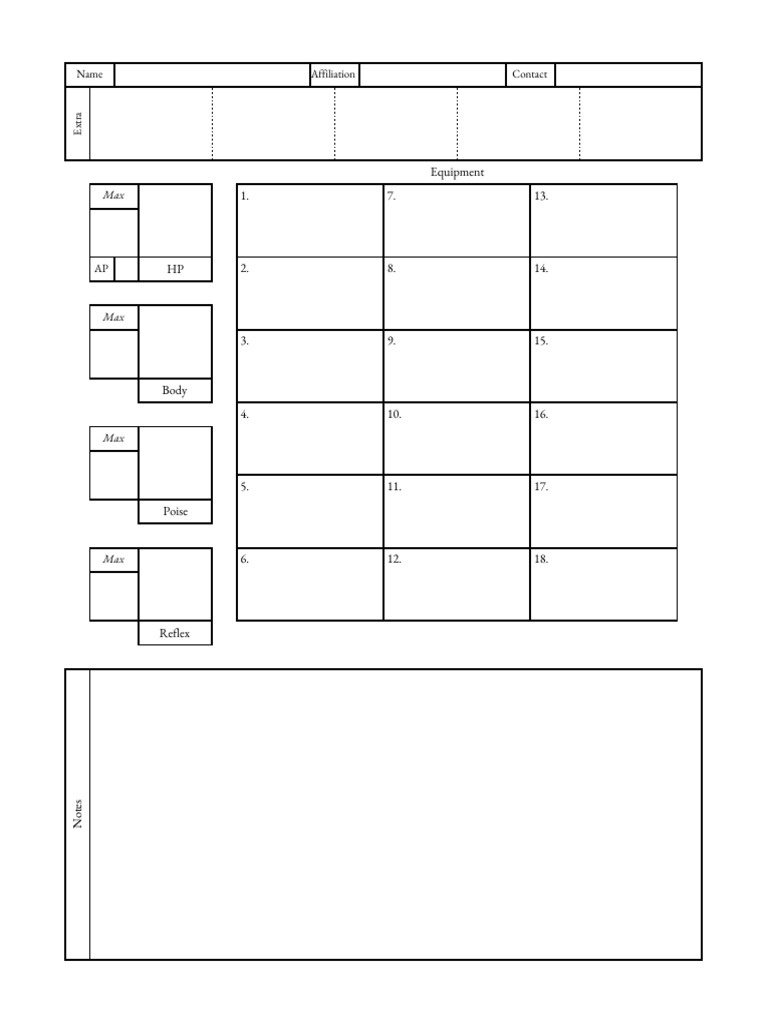 Fabled Lands - Character Sheet | PDF