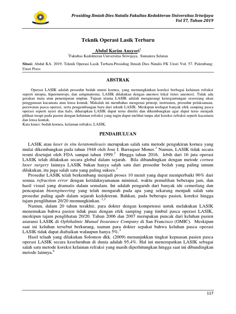 Teknik Operasi Lasik Terbaru | PDF